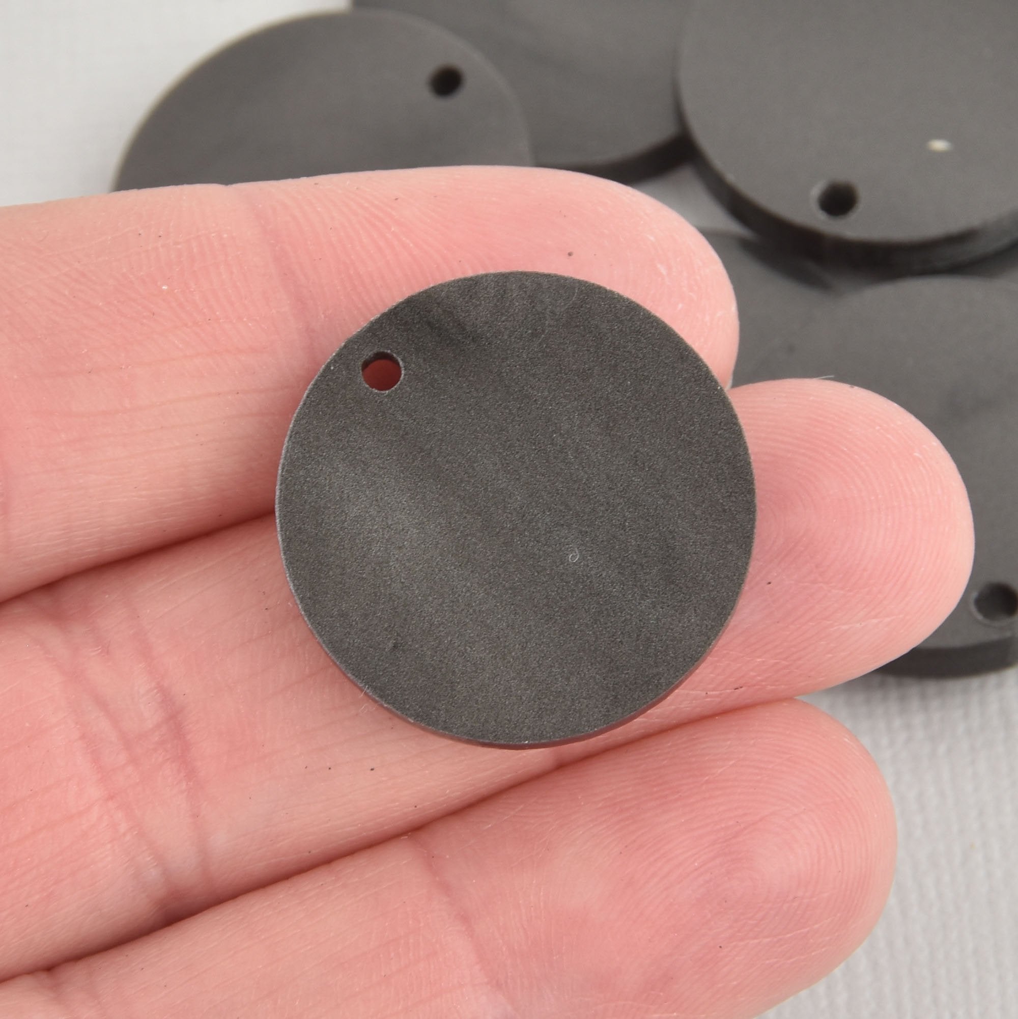 10 BLACK PEARL ACRYLIC 1" Circle Charm Blanks Laser Cut Acrylic Blanks