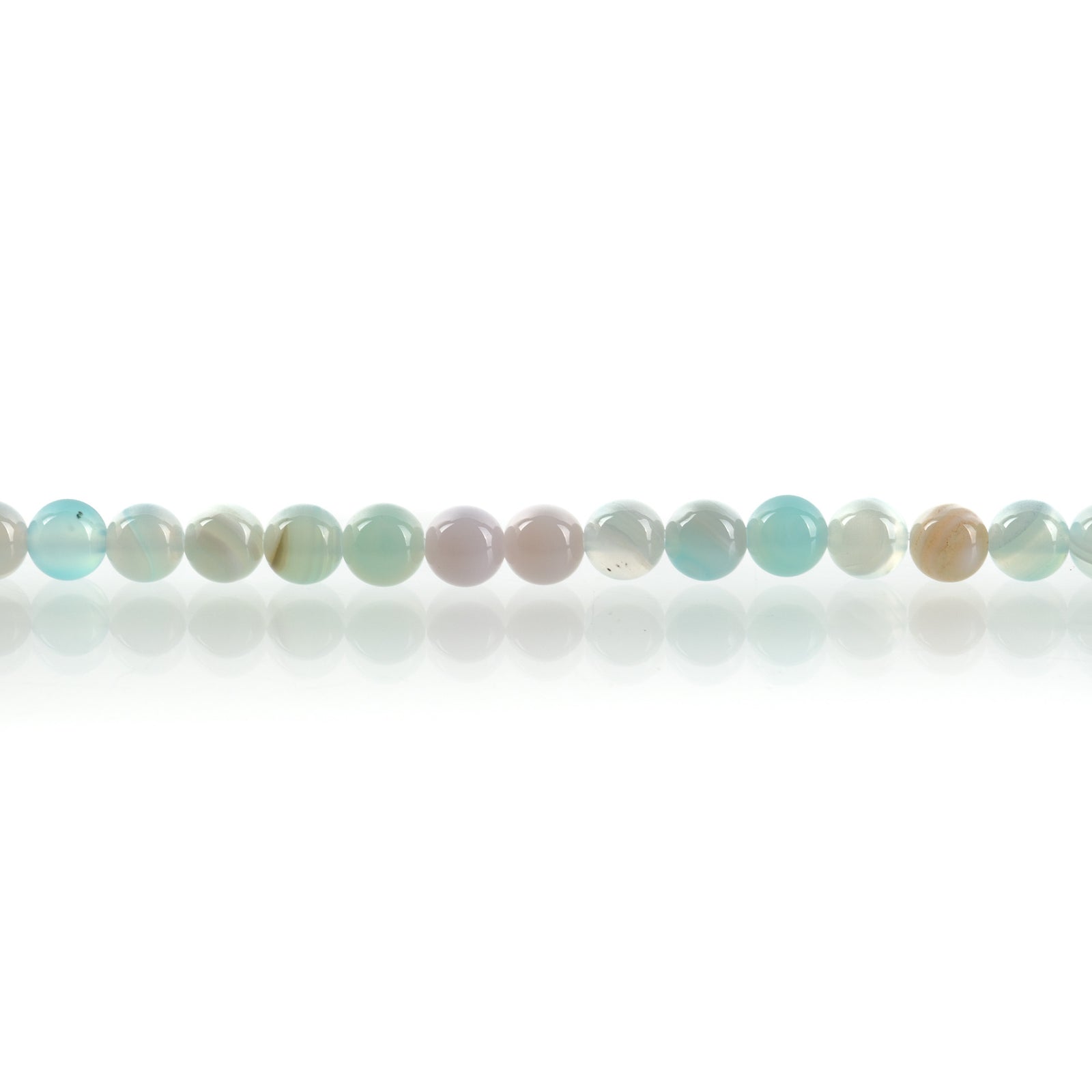 6mm Round BLUE GREEN AGATE Beads, smooth, full strand, 63 beads, gag03