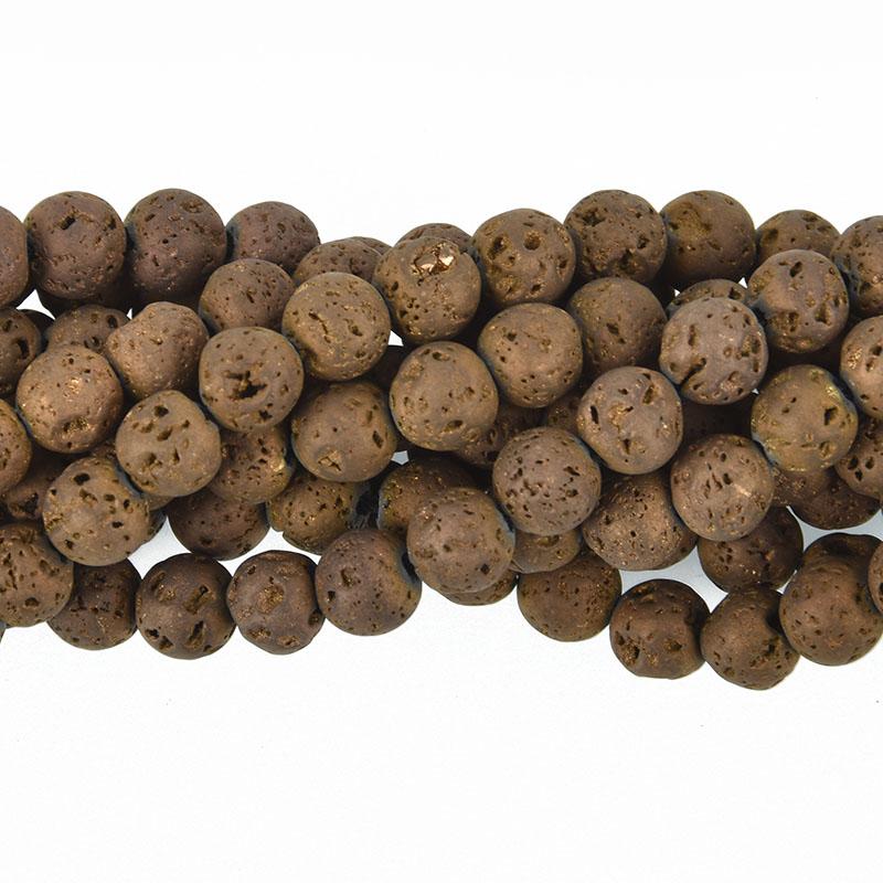 6mm LAVA Beads BRONZE BROWN Aromatherapy Beads, Perfume Diffuser Beads