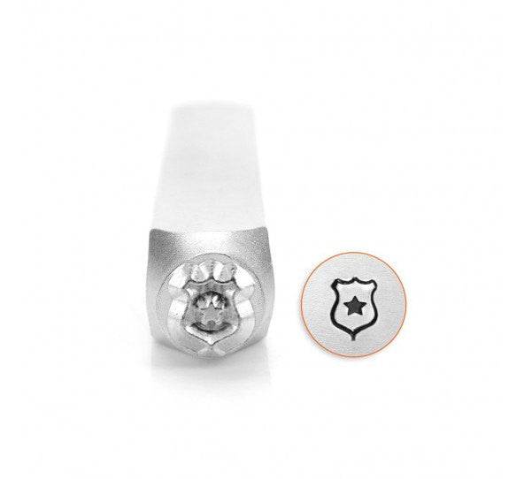 POLICE BADGE Metal Stamp, 6mm Design Stamp, ImpressArt Metal Design St