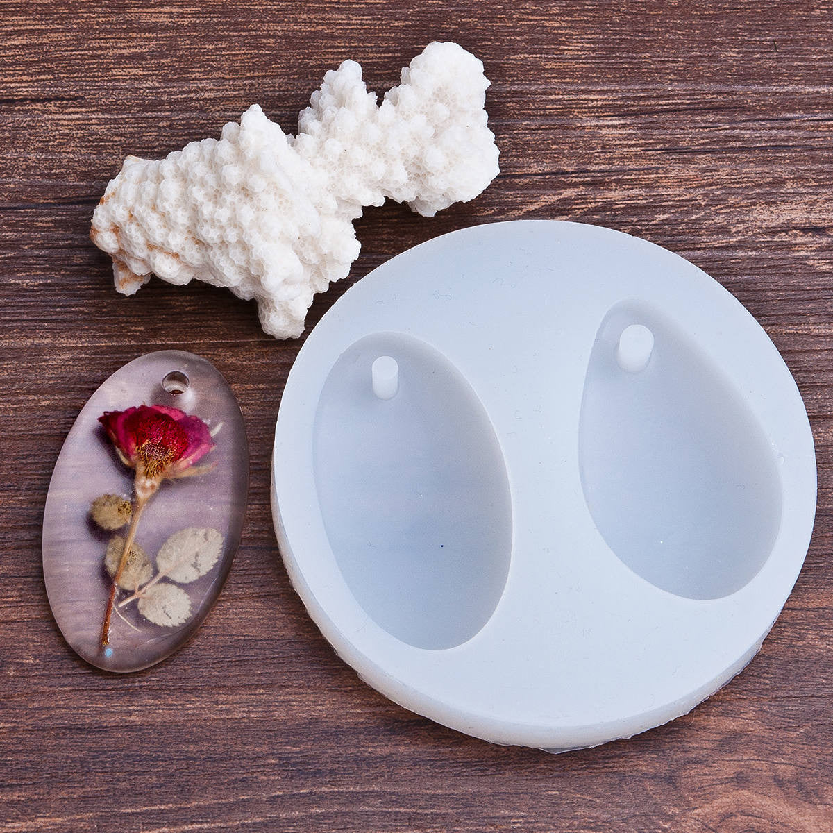 TEARDROP OVAL RESIN Mold, Silicone Mold to make teardrop pendants, reu
