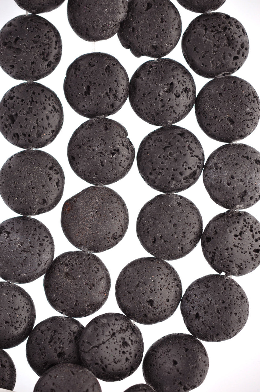 12mm Round BLACK LAVA Beads, perfume diffuser beads, essential oil bea