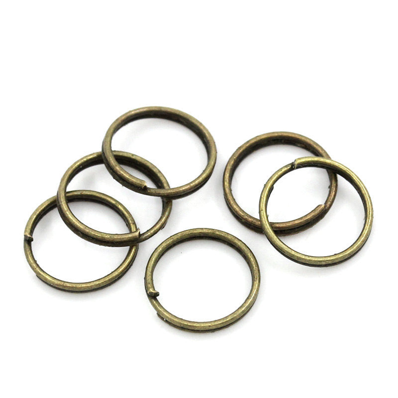 BULK 500 Bronze Tone Double Loops Split Rings Open Jump Rings 10mm jum