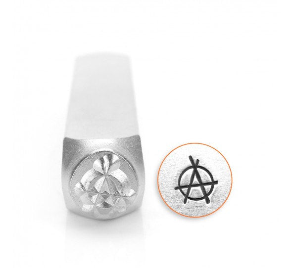 ImpressArt Metal Design Stamp, 6mm ANARCHY Symbol tol0266