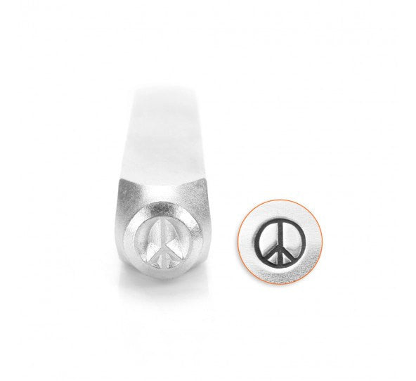 PEACE SIGN Metal Stamp, 6mm Design Stamp, ImpressArt Metal Design Stam
