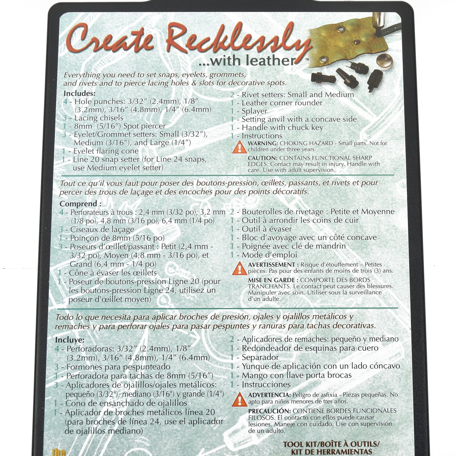 LEATHER TOOLS Set, Deluxe Interchangeable Tool Kit, Leather Punches, s